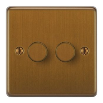 Focus SB Victorian 2 Gang 400W/400VA Intelligent Load Detecting Dimmer ...