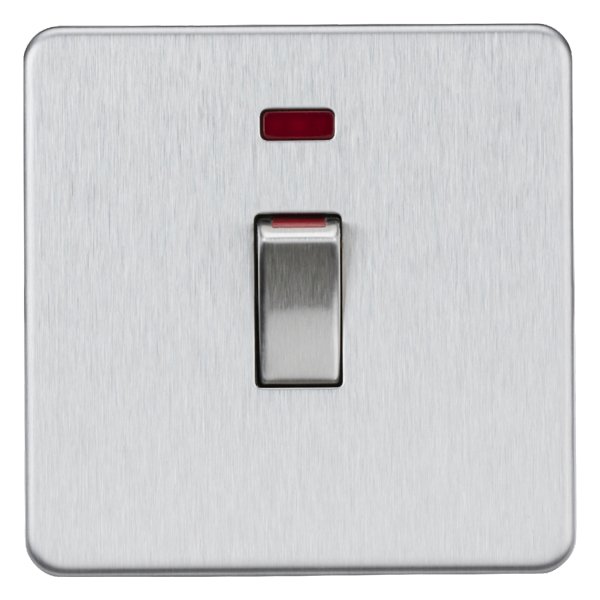 Knightsbridge 45A 1 Gang Double Pole Switch, Neon (SF81MNBC) | UKES