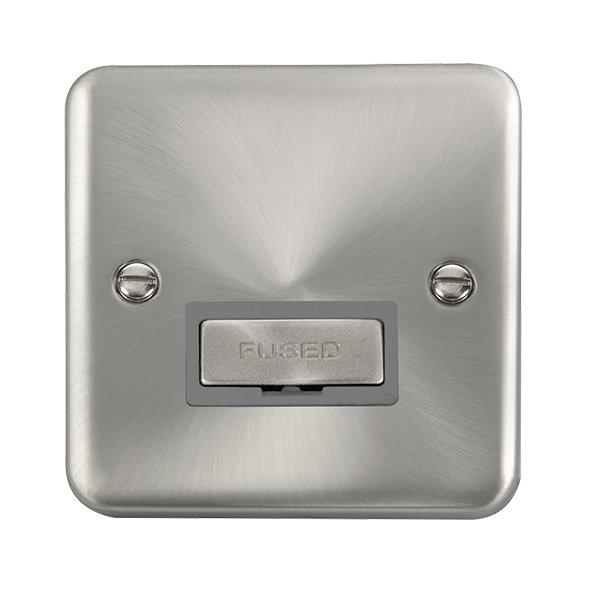 Click Deco Plus Satin Chrome 13A Ingot Fused Connection Unit with Satin ...