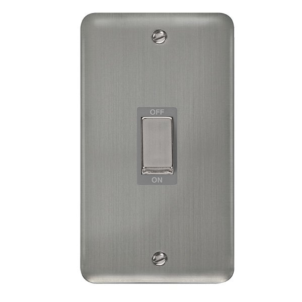 Click Deco Plus Stainless Steel 50A Vertical Double Pole Ingot Switch ...