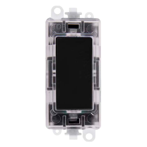 Click GridPro Black 250V~ Illuminated Blank Module with Red LED ...