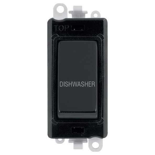 Click GridPro Matt Black 20AX Double Pole Dishwasher Switch Module with ...
