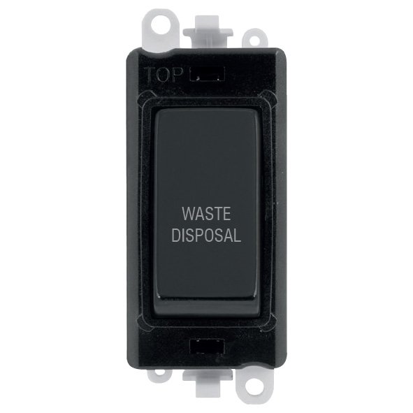 Click GridPro Matt Black 20AX Double Pole Waste Disposal Switch Module ...