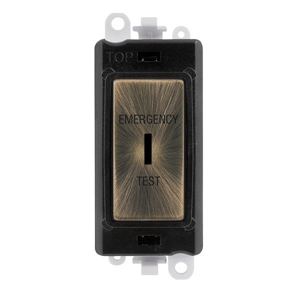 Click GridPro Antique Brass 20AX Double Pole Emergency Test Keyswitch ...