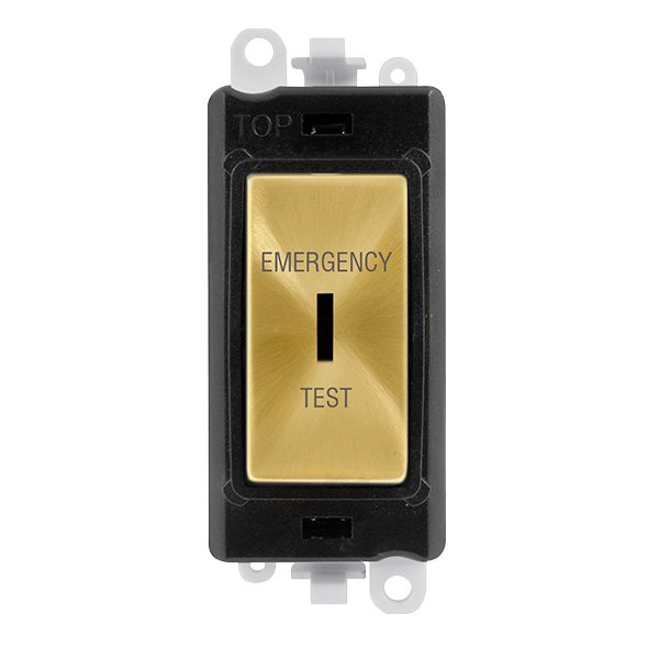 Click GridPro Satin Brass 20AX Double Pole Emergency Test Keyswitch ...