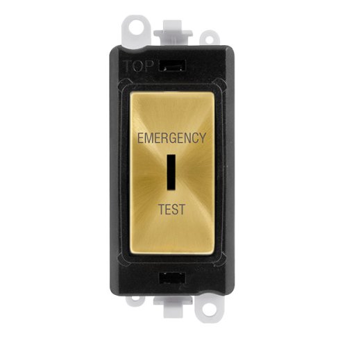 Click GridPro Satin Brass 20AX Double Pole Emergency Test Keyswitch ...