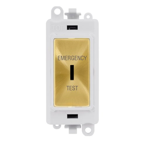 Click GridPro Satin Brass 20AX Double Pole Emergency Test Keyswitch ...