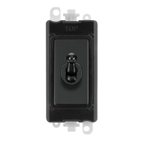 Click GridPro Matt Black 2 Way 20AX Toggle Switch Module with Black ...