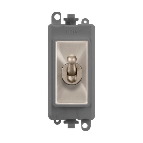 Click GridPro Brushed Stainless 2 Way 20AX Toggle Switch Module with ...