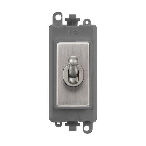 Click GridPro Stainless Steel 2 Way 20AX Toggle Switch Module with Grey ...
