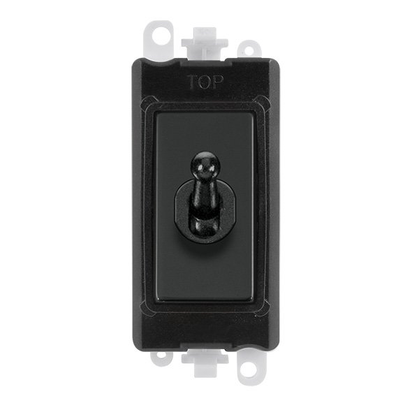 Click GridPro Matt Black 20AX Intermediate Toggle Switch Module with ...