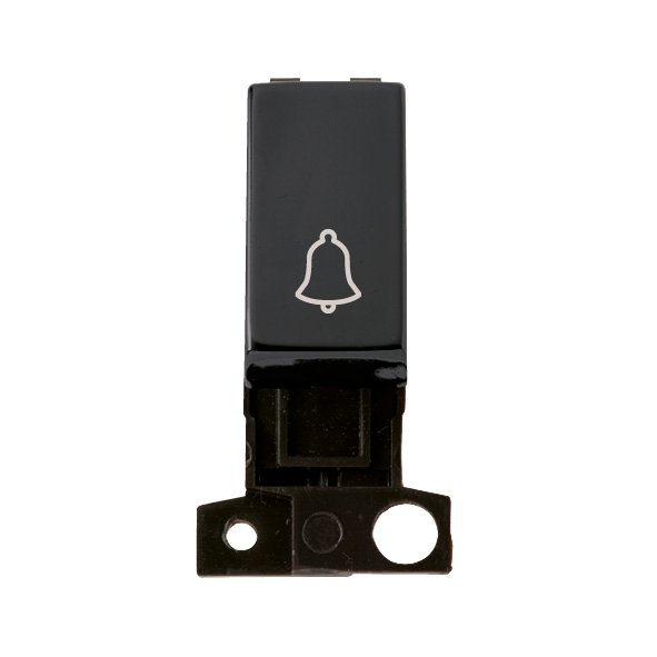 Click MiniGrid Matt Black 1 Way 10AX Retractive Ingot Switch Module ...