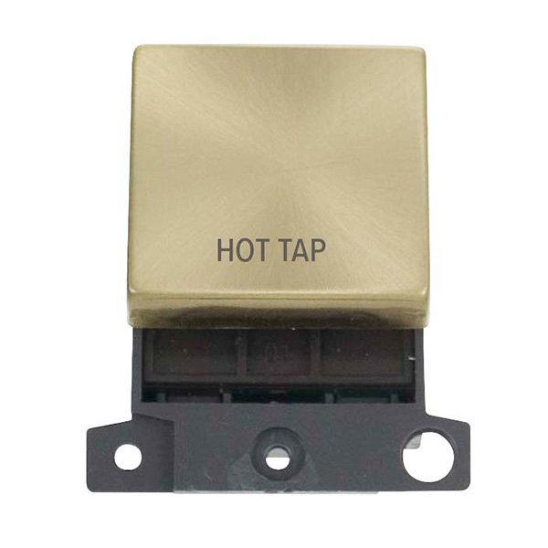 Click MiniGrid Satin Brass 20A Double Pole Hot Tap Ingot Switch Module ...