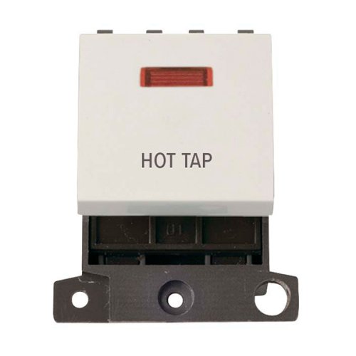 Click MiniGrid Polar White 20A Double Pole Hot Tap Switch Module with ...