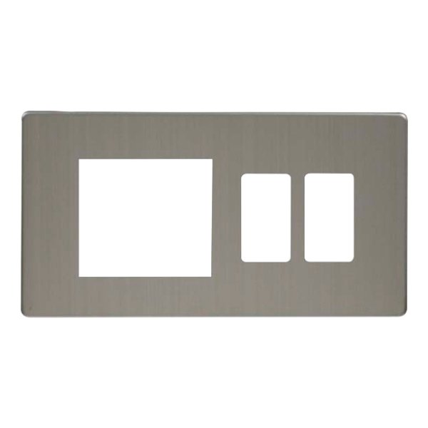 Click Definity Stainless Steel 2 Gang GridPro and Twin New Media ...