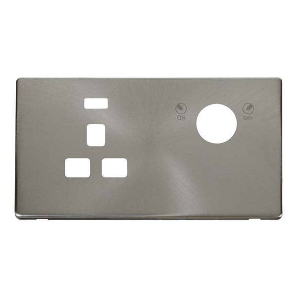 Click Definity Brushed Stainless 1 Gang 13A Key Lockable Switched ...