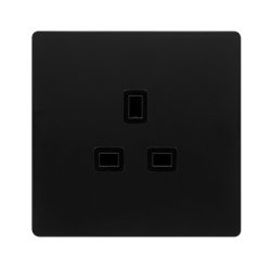 Click Definity Complete Screwless Matt Black Switches and Sockets | UKES