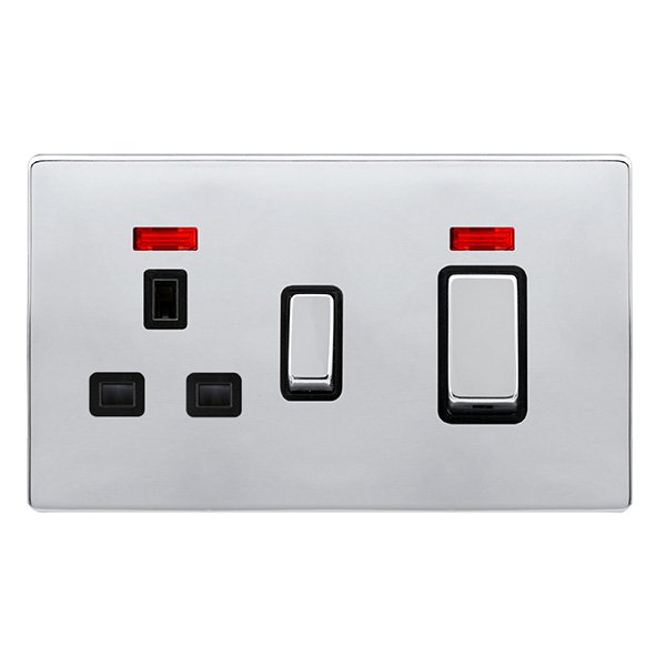 Click Definity Complete Polished Chrome 50A Double Pole Ingot Cooker ...