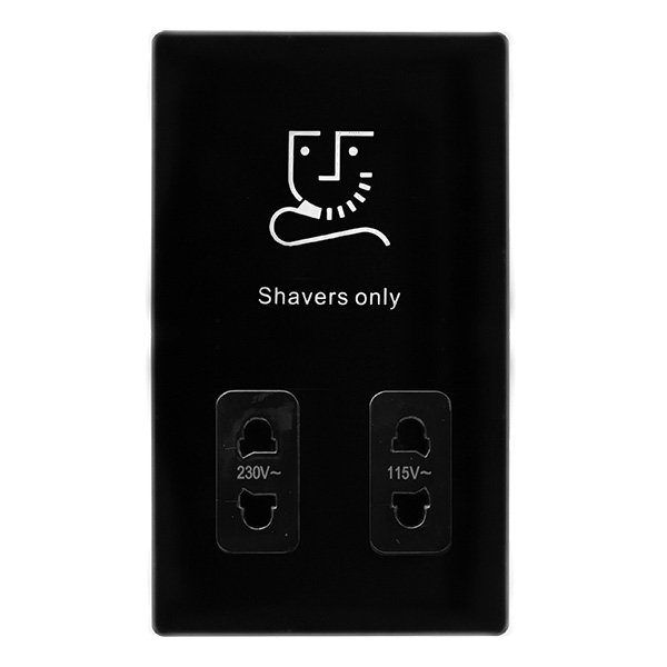Click Definity Complete Metal Black 115/230V Dual Voltage Shaver Socket ...