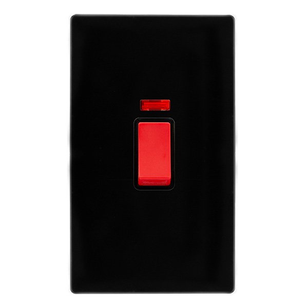 Click Definity Complete Metal Black 50A Vertical Double Pole Switch ...