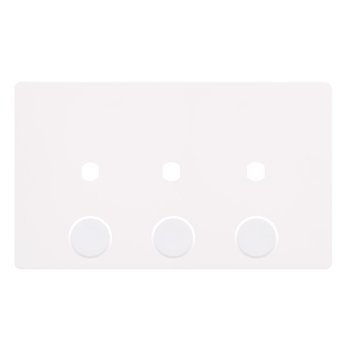 Click Definity Complete Metal White 3 Gang Unfurnished Dimmer Plate ...