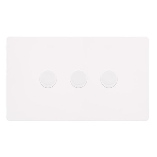 Click Definity Complete Metal White 3 Gang 2 Way 100W Dimmer Switch ...