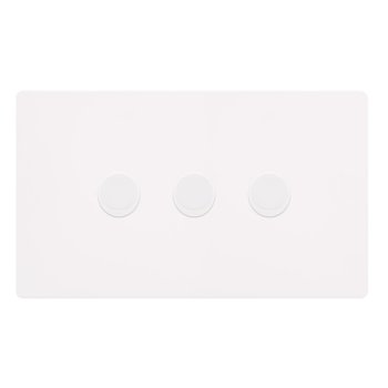 Click Definity Complete Metal White 3 Gang 2 Way 100W Dimmer Switch ...