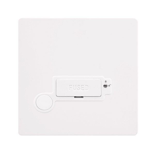 Click Definity Complete Metal White 13A Lockable Fused Connection Unit ...
