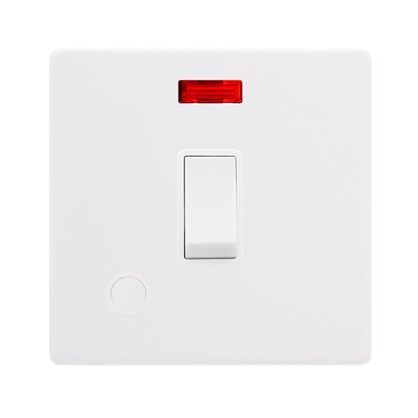 Click Definity Complete Polar White 20A Double Pole Switch with Neon ...
