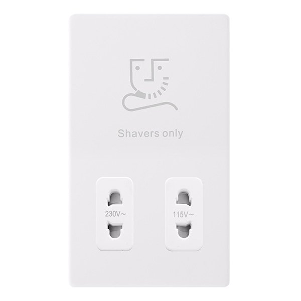 Click Definity Complete Polar White 115/230V Dual Voltage Shaver Socket ...