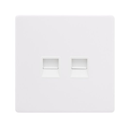 Click Definity Complete Polar White 2 Gang Secondary Telephone Socket ...