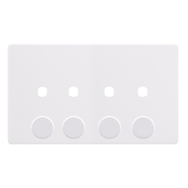 Click Definity Complete Polar White 4 Gang Unfurnished Dimmer Plate ...