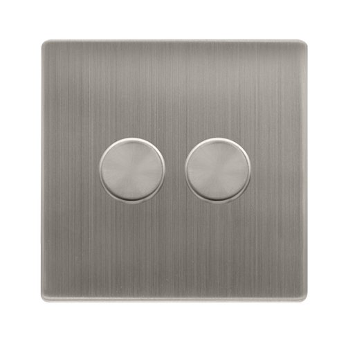 Click Definity Complete Stainless Steel 2 Gang 2 Way 100W Dimmer Switch ...