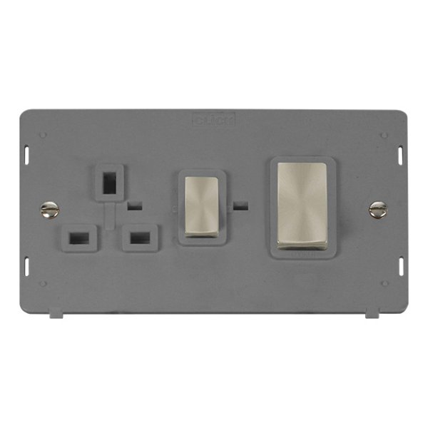 Click Definity Grey 50A Double Pole Ingot Cooker Switch and 13A Double ...