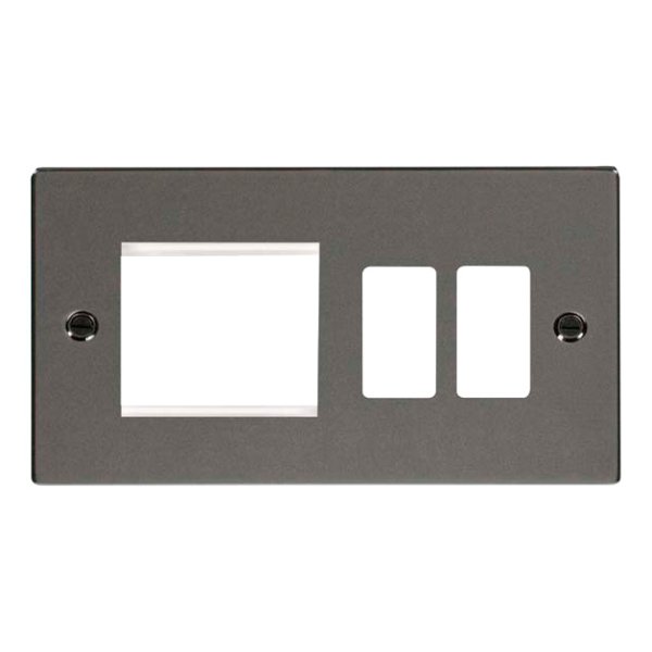 Click Deco Victorian Black Nickel 2 Gang GridPro and Twin New Media ...