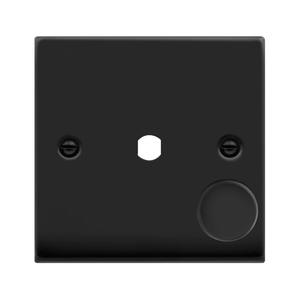 Click Deco Victorian Matt Black 1 Gang Unfurnished Dimmer Plate with ...