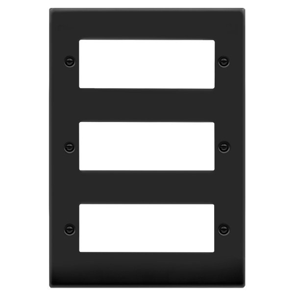 Click Deco Victorian Matt Black 3 Tier 18 Aperture Unfurnished MiniGrid ...