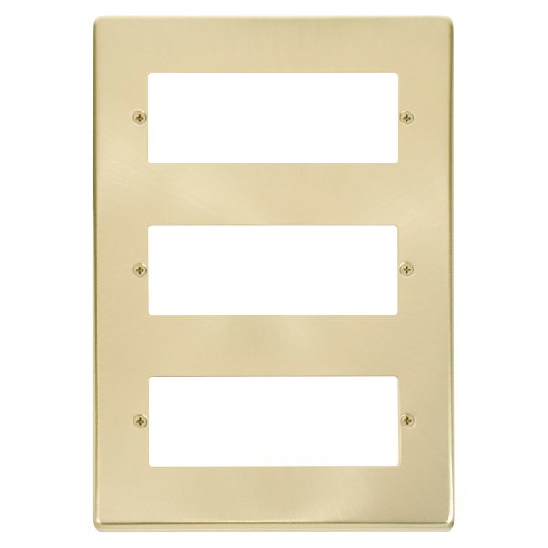 Click Deco Victorian Satin Brass 3 Tier 18 Aperture Unfurnished ...