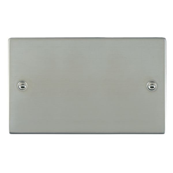 Hamilton Sheer Bright Steel Double Blank Plate | UKES
