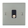 Hamilton Sheer Bright Steel 20A Cable Outlet with Black Insert | UKES