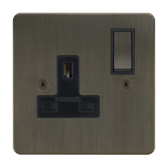 Focus SB Ambassador 1 Gang 13A Switched Socket In Jordan Bronze with ...