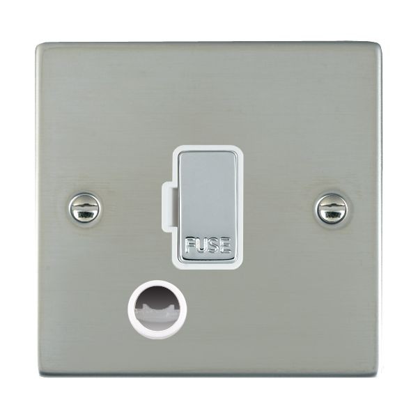 Hamilton Sheer Bright Steel 13A Unswitched Fused Spur and Cable Outlet ...