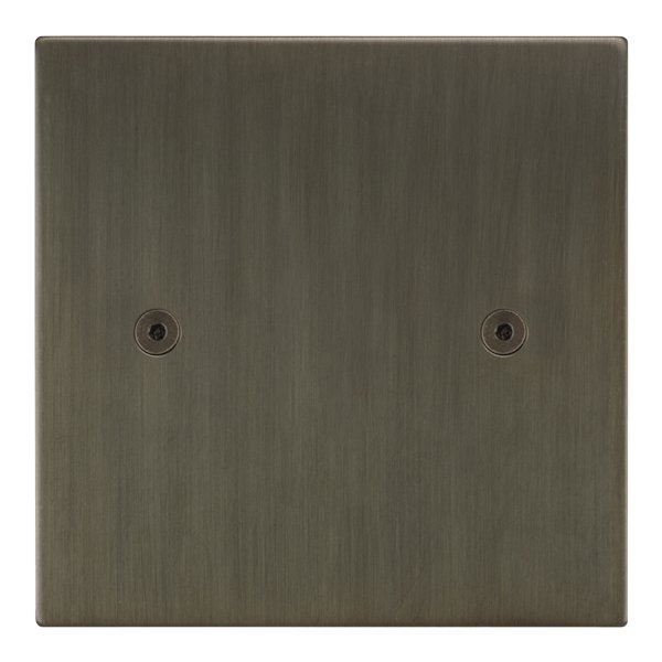 Focus SB Horizon Square Corners 1 Gang Blank Plate In Jordan Bronze | UKES