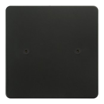 Focus SB Ambassador 1 Gang Blank Plate In Matt Black | UKES
