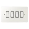 Focus SB Ambassador 4 Gang 20A 2 Way Rocker Switch In Matt White with ...