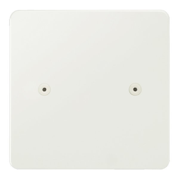 Focus SB Ambassador 1 Gang Blank Plate In Matt White | UKES