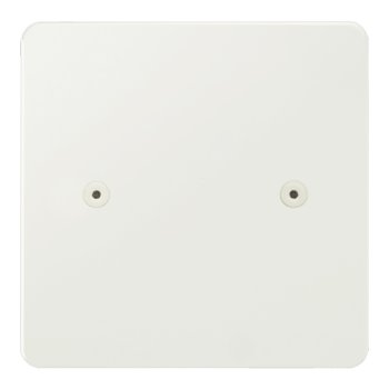 Focus SB Ambassador 1 Gang Blank Plate In Matt White | UKES