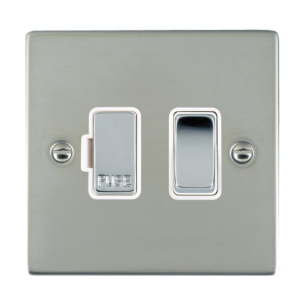 Hamilton Sheer Bright Steel 13A Double Pole Switched Fused Spur with ...