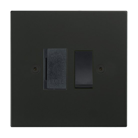 Focus SB Ambassador Square Corners 13A Switched Fuse Spur In Matt Black ...