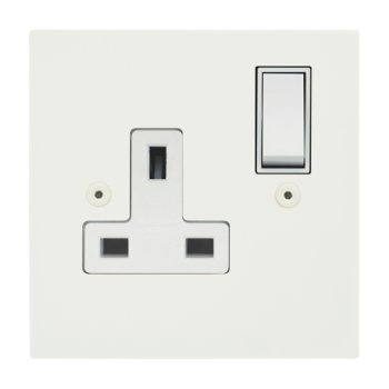 Focus SB Ambassador Square Corners 1 Gang 13A Switched Socket In Matt ...